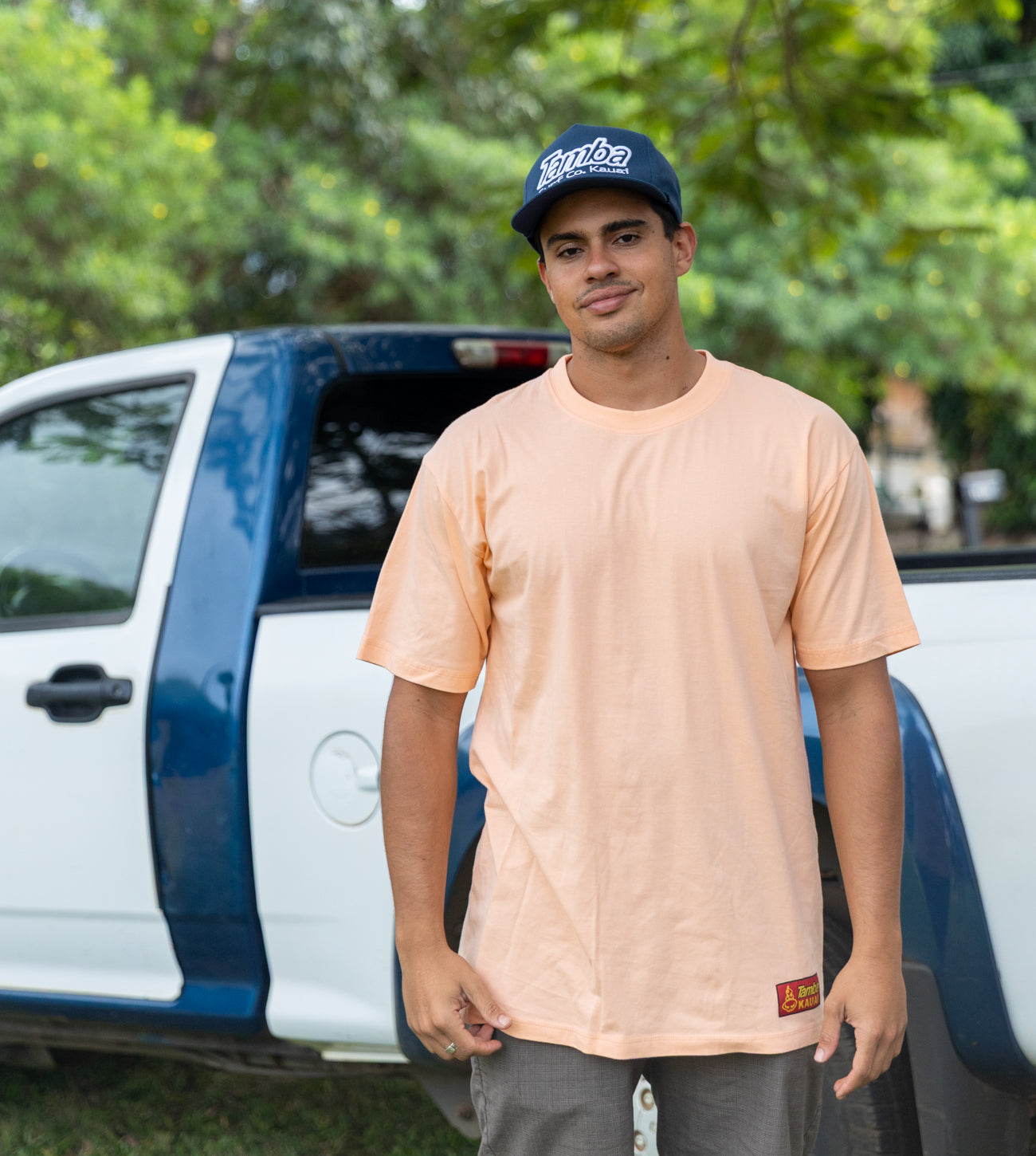 B Short Sleeve Shirt - Peach – Tamba Surf Company