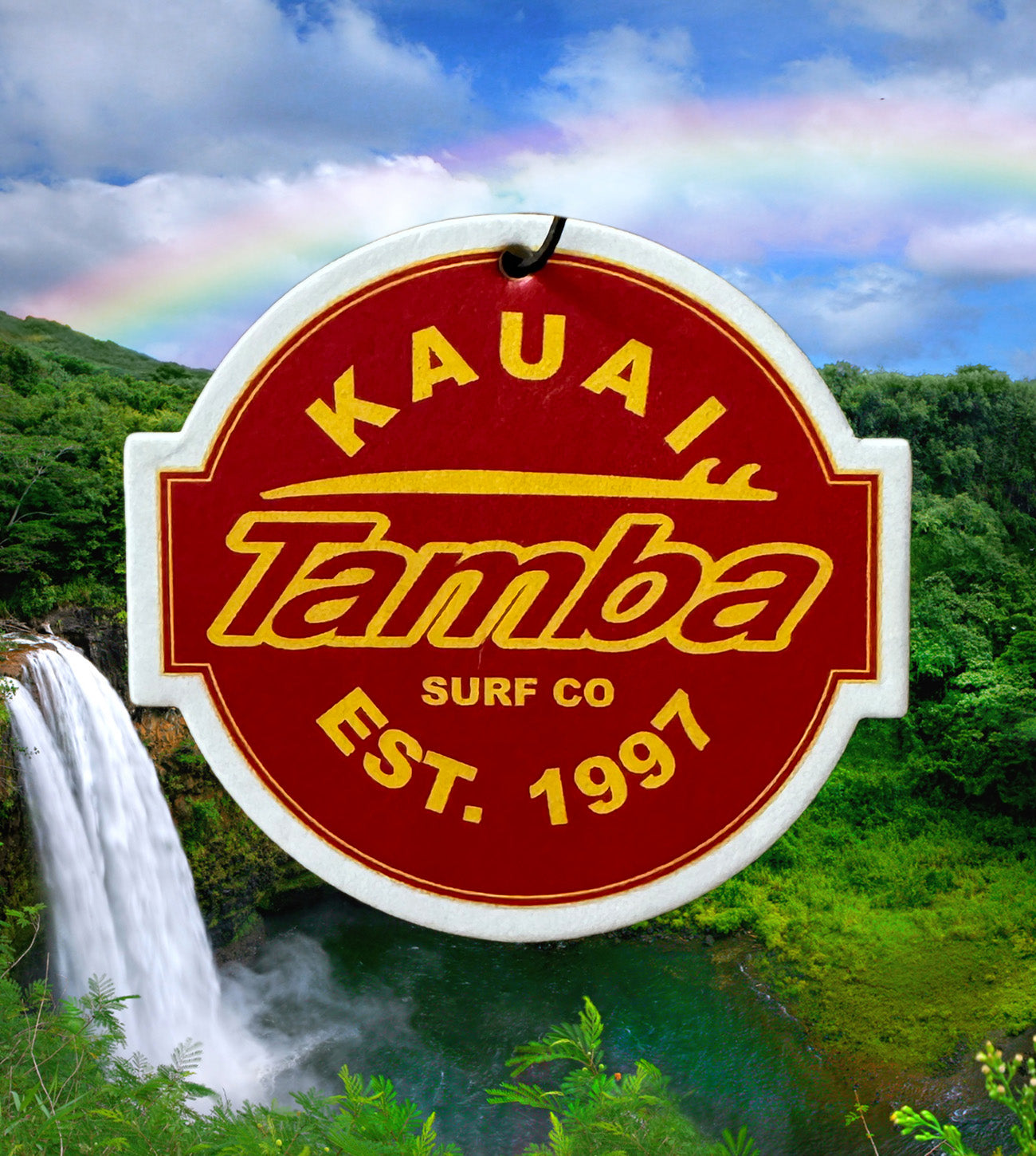 EST Stretch Logo Air Freshener Banana Red/Yellow – Tamba Surf Company