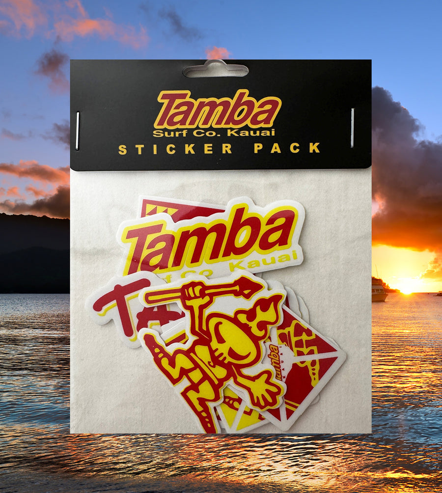 Kauai Branded Surf Stickers and Sticker Packs – Tamba Surf Company